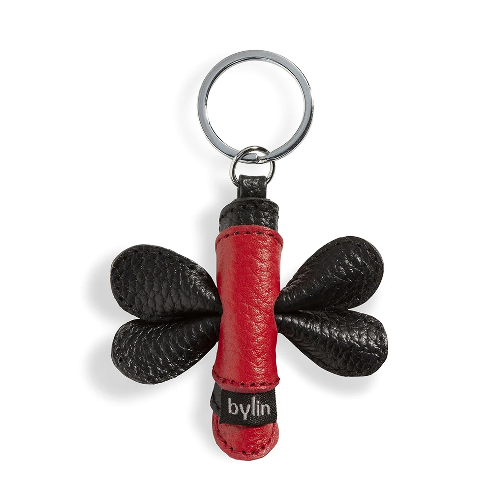 Honey Bee Keyhanger Red - A Stylish and Functional Leather Keychain.